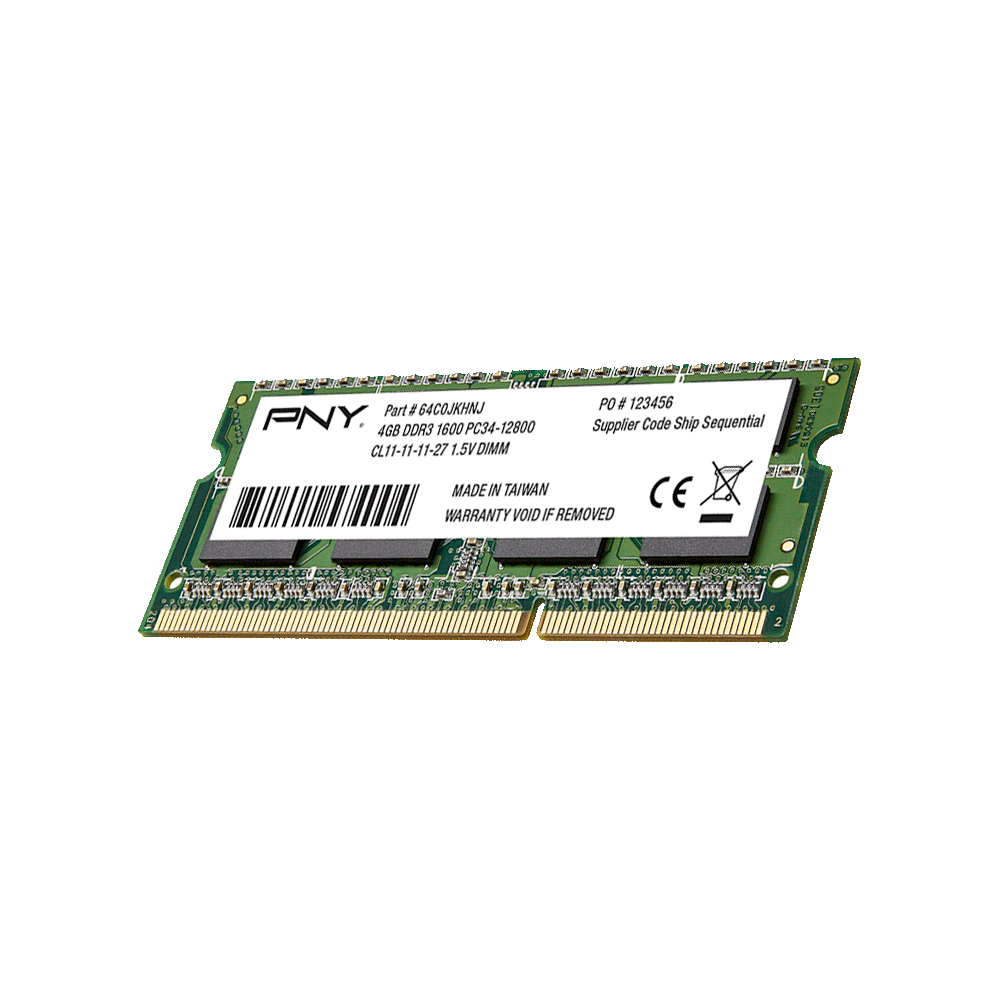 MEMORIA RAM P/NB DDR3 4GB 1600 PNY MN4GSD31600BL - Mercado Digital