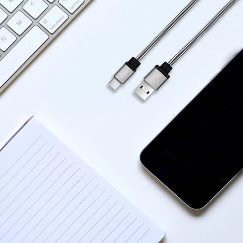 Cable ELG Inox USB a USB Tipo-C 3A - 1 metro - Mercado Digital