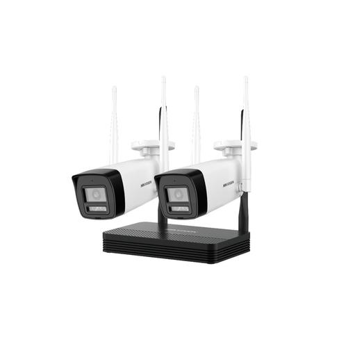 CAMARAS IOT + NVR HIKVISION 4CH + 2CAM C/IR MICROFONO/PARLANTE/WIFI DS ...